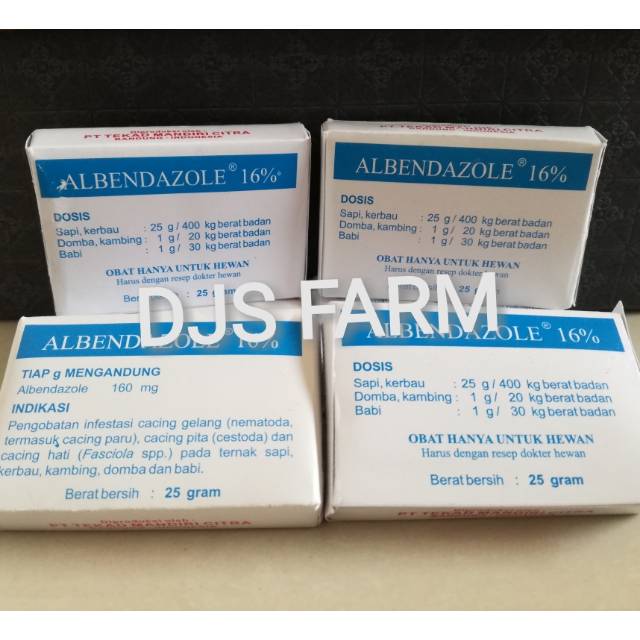 Jual Obat cacing serbuk hewan ternak Albendazole 16% Albendazol Alben ...
