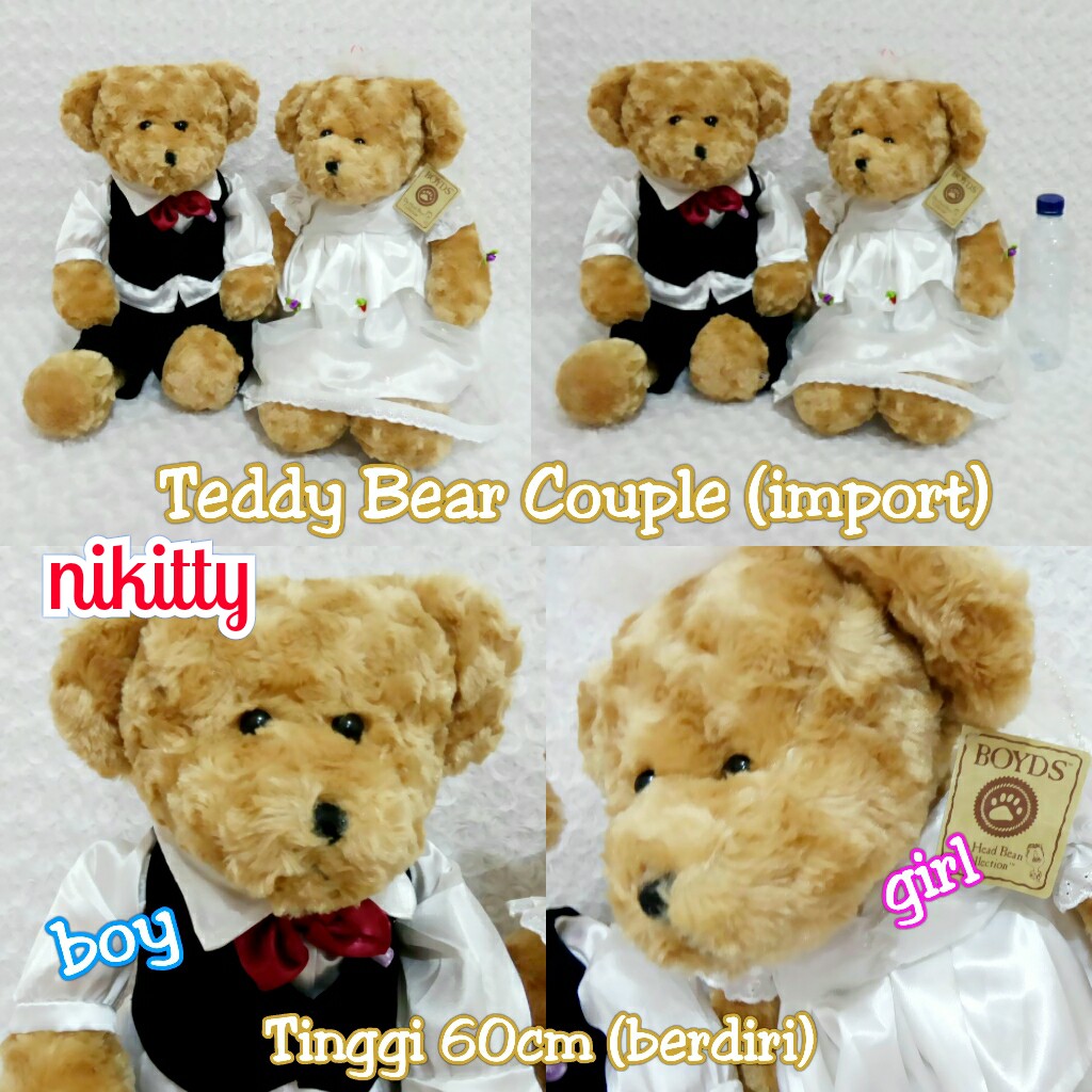 Jual Boneka TeddY BeaR CouPLe ( ImoprT ) | Shopee Indonesia