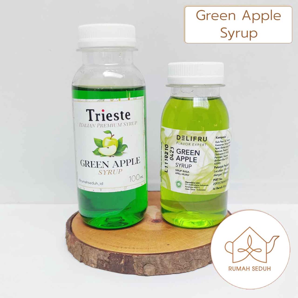 Jual 100 mL Trieste Green Apple Syrup - Sirup Apel - Sirop Buah Apel ...