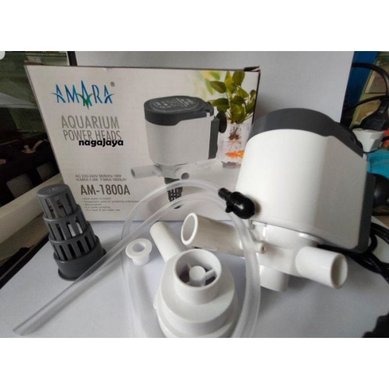 Jual pompa filter aquarium amara am 1800 pompa celup power head ...