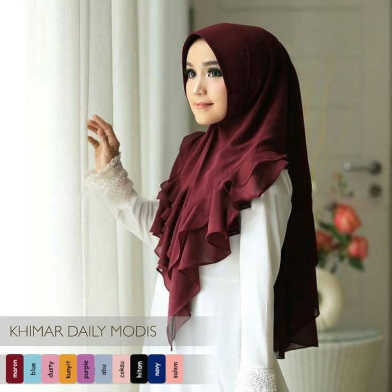 Jual HIJAB KHIMAR DAILY- MODIS | Shopee Indonesia
