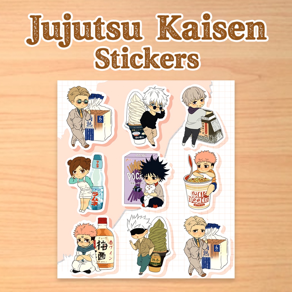 Jual 9 pcs Jujutsu Kaisen Sticker Sheet Stiker Waterproof Anti Air JJK ...