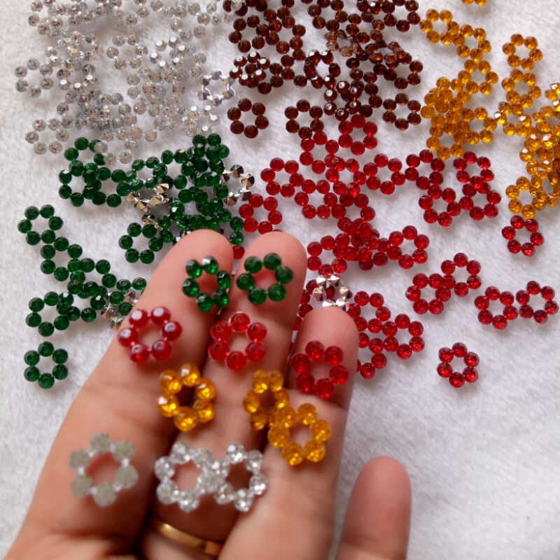 Jual Diamond tempel variasi bunga 12mm (100pcs ) | Shopee Indonesia