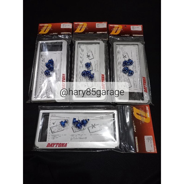 Jual Number plate frame / Bingkai plat nomor motor Daytona Universal ...