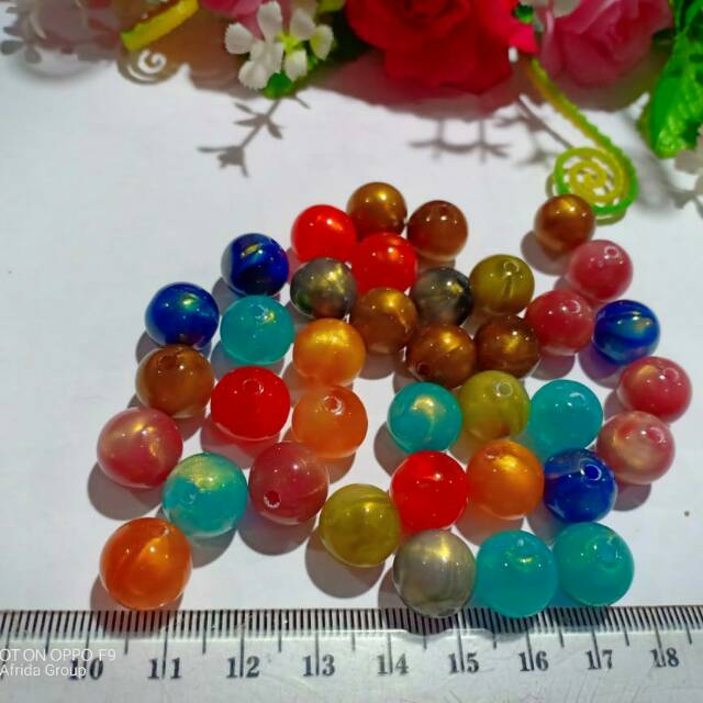 Jual Akrilik marmer bulat corak 10mm (35gr) | Shopee Indonesia