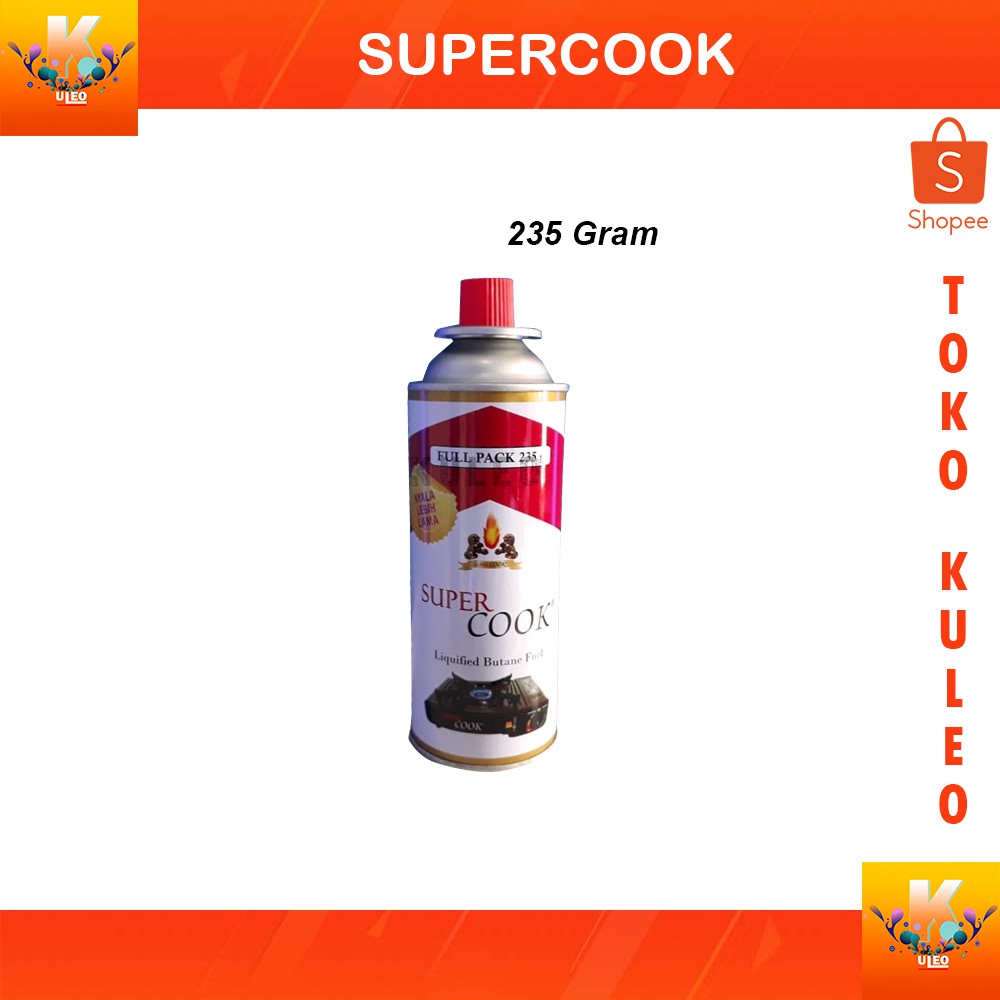 Jual Tabung gas portable SUPERCOOK / SUPER COOK 235gram | Gas Supercook ...