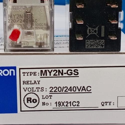 Jual Omron MY2N-GS 220v 240v AC Relay 8 Pin Original MY-GS Socket PYF-08 | Shopee Indonesia