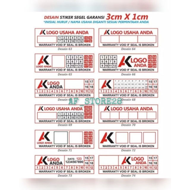 Jual Segel Garansi Stiker Sticker Garansi Pecahan Telur Stiker Waranty ...