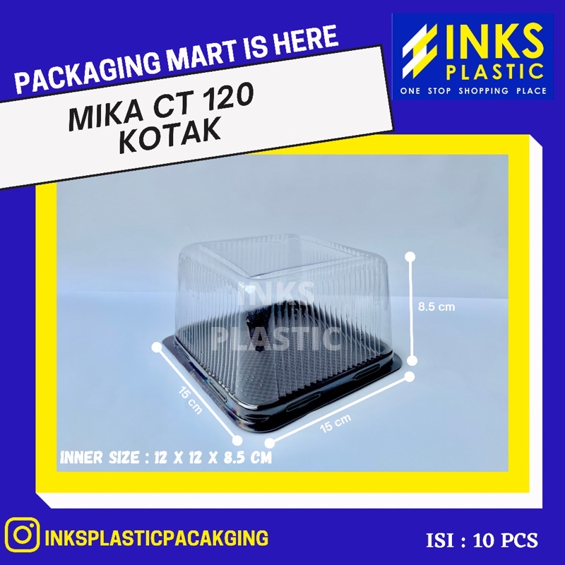 Jual MIKA CT 120 KOTAK/MIKA CAKE TART KUE BOLU PUDING (10 PCS) | Shopee ...