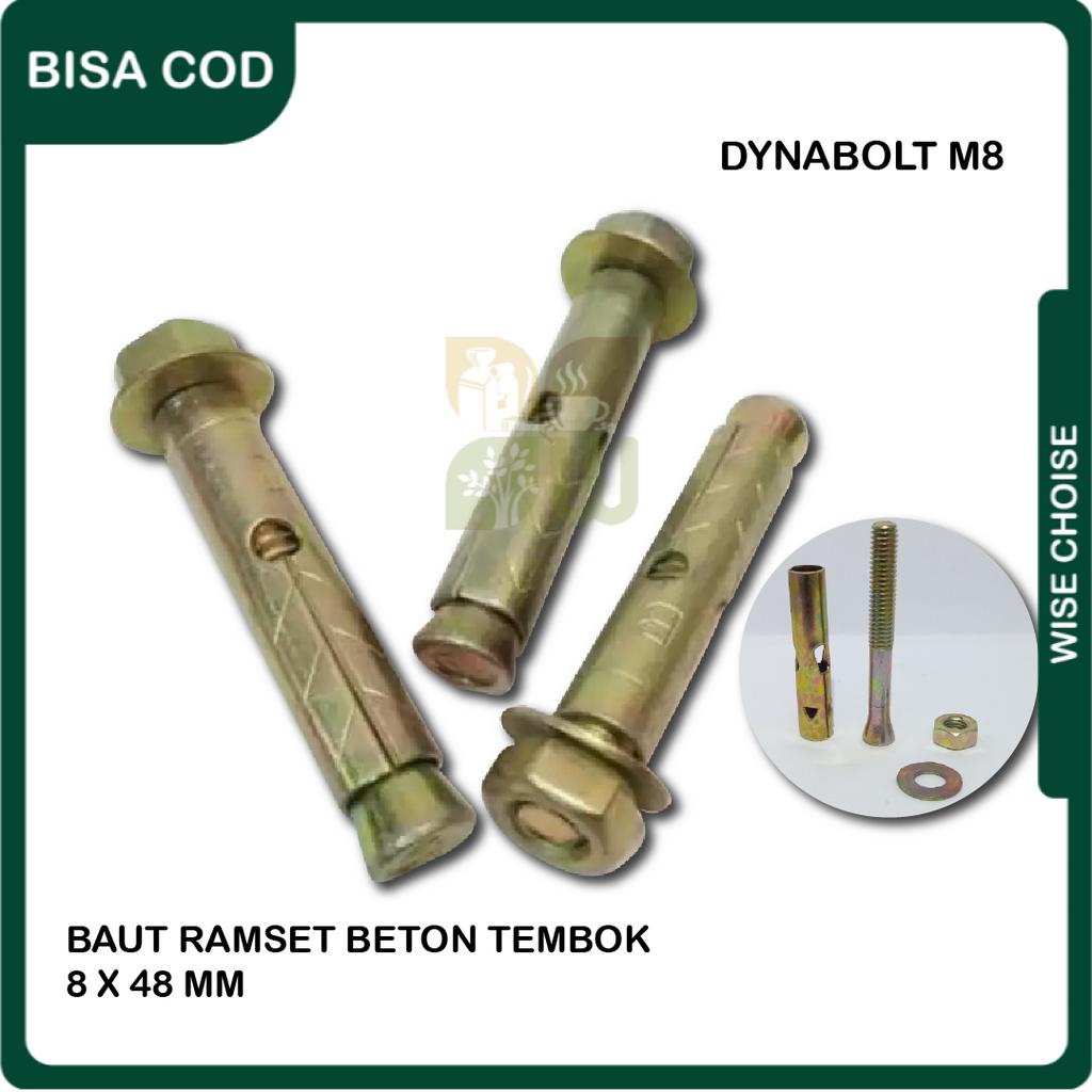 Jual Dynabolt 8x48 Dinabol Mur Baut Ramset Tembok Beton M8 48mm ...