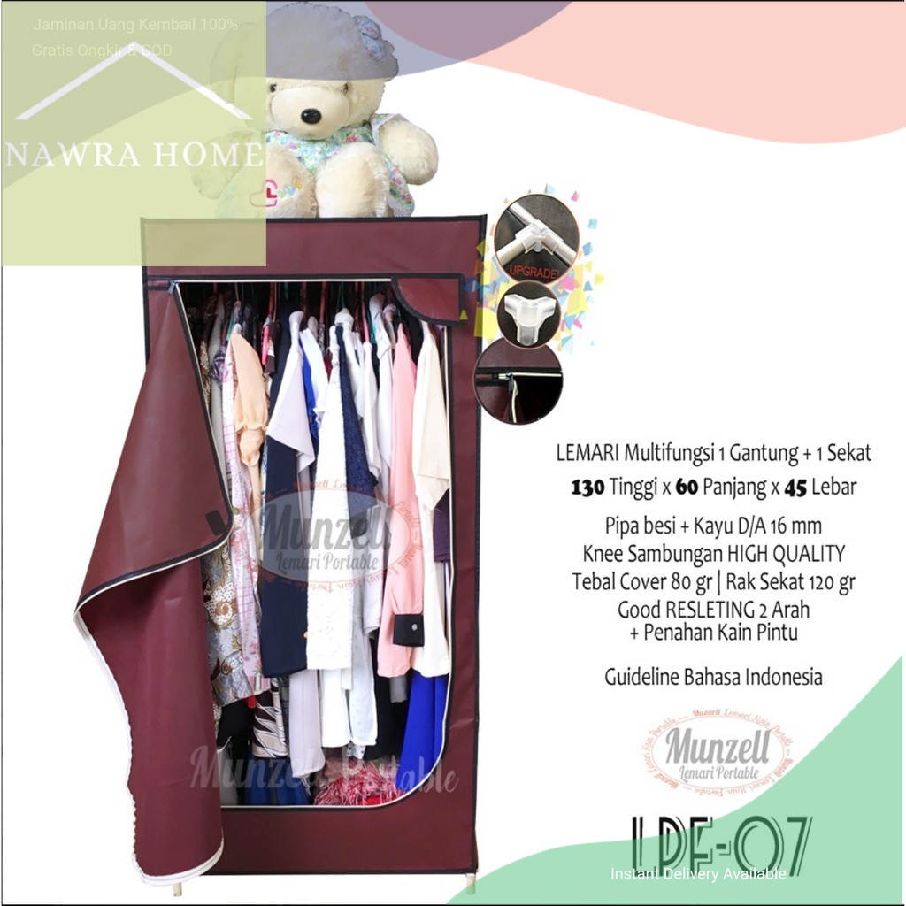 Jual PROMO TYPE LPF 07 Maron LEMARI PAKAIAN / Lemari portable / LEMARI ...