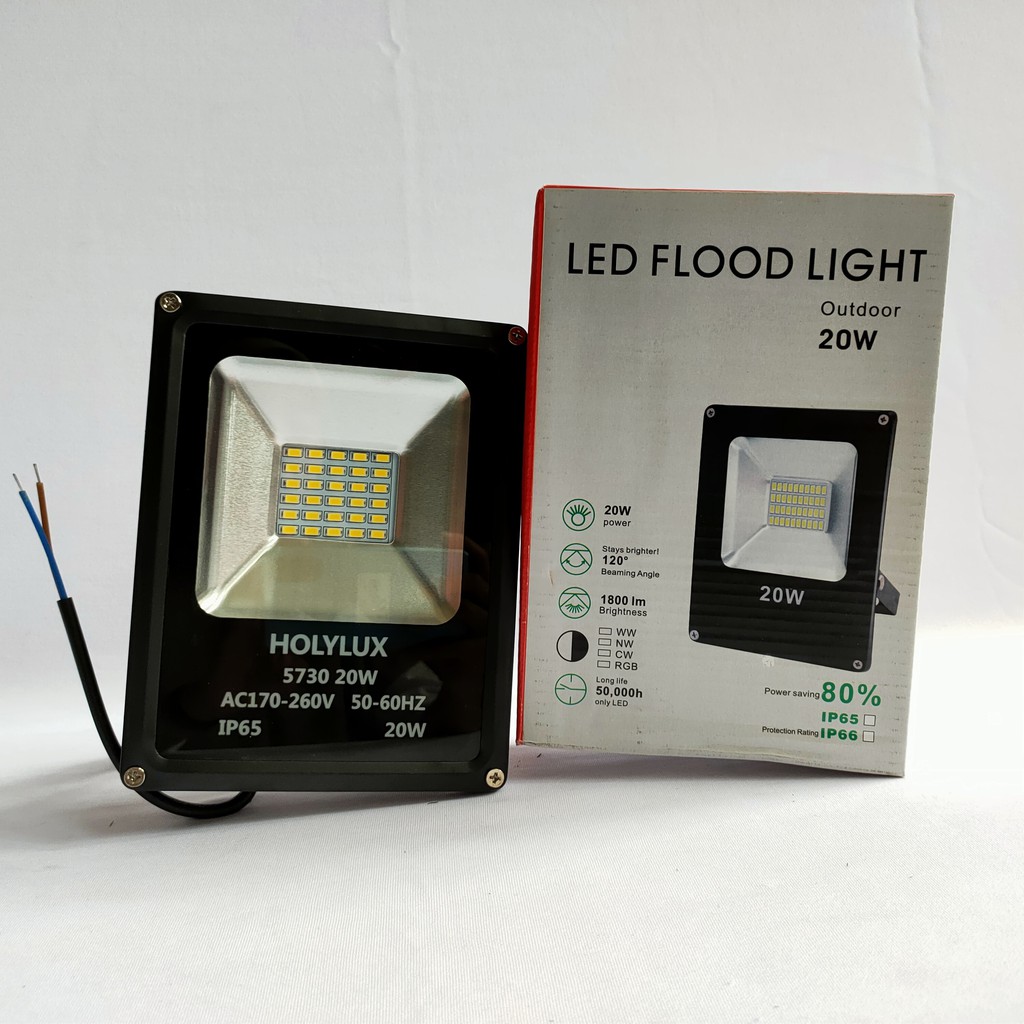 Jual Holylux LED Flood Light Lampu Sorot Taman 20 Watt - Kuning ...