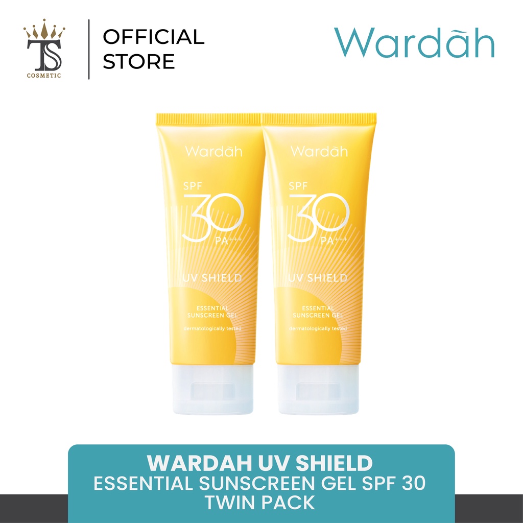 Jual Wardah UV Shield Essential Sunscreen Gel SPF 30 40mL Twin Pack | Shopee Indonesia