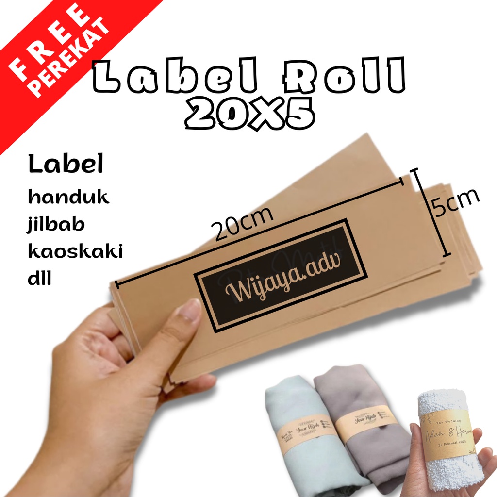 Jual LABEL ROLL HIJAB PAPER CRAFT TALI JILBAB PAPPER KRAFT KERUDUNG ...