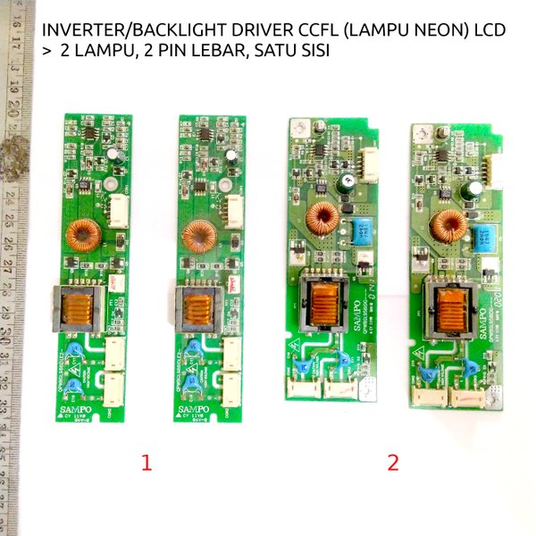 Jual LCD CCFL Inverter 2 lampu - 2 Pin Lebar satu sisi - Bekas Pakai ...