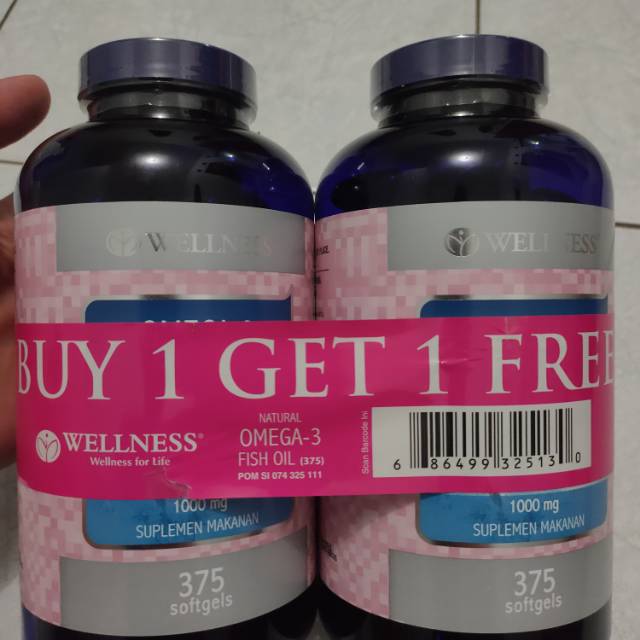 Jual Wellness Omega 3 Fish Oil (bundling 2 x 375 pcs) | Shopee Indonesia