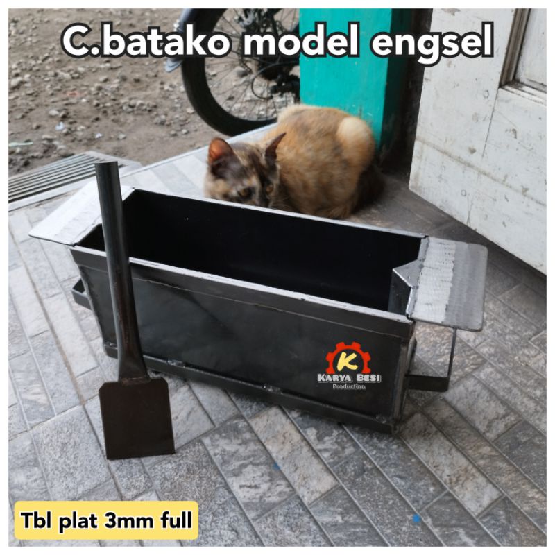 Jual Tbl plat 3mm full//Cetakan batako engsel 30x15x10cm gagang beton ...