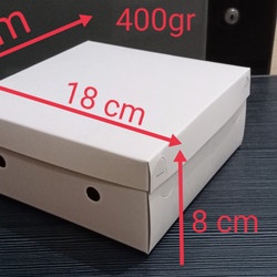 Jual Box Nasi/ Dus /TPS Polos hajatan ukuran 18 x18 putih 400gr ...