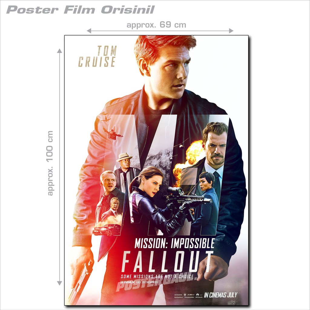 Jual Poster Film MISSION IMPOSSIBLE: FALLOUT - original Indonesian one ...
