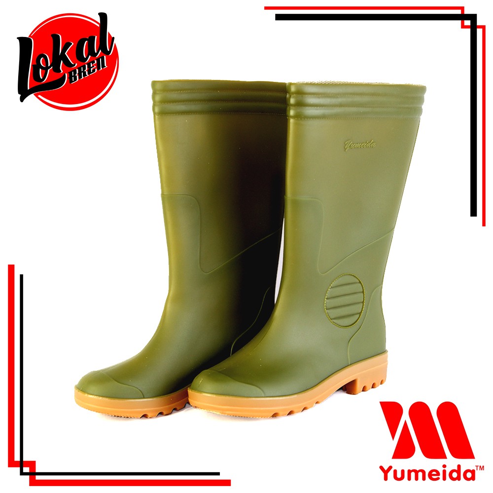 Jual Sepatu Boots Karet Yumeida Hijau - Panjang | Shopee Indonesia