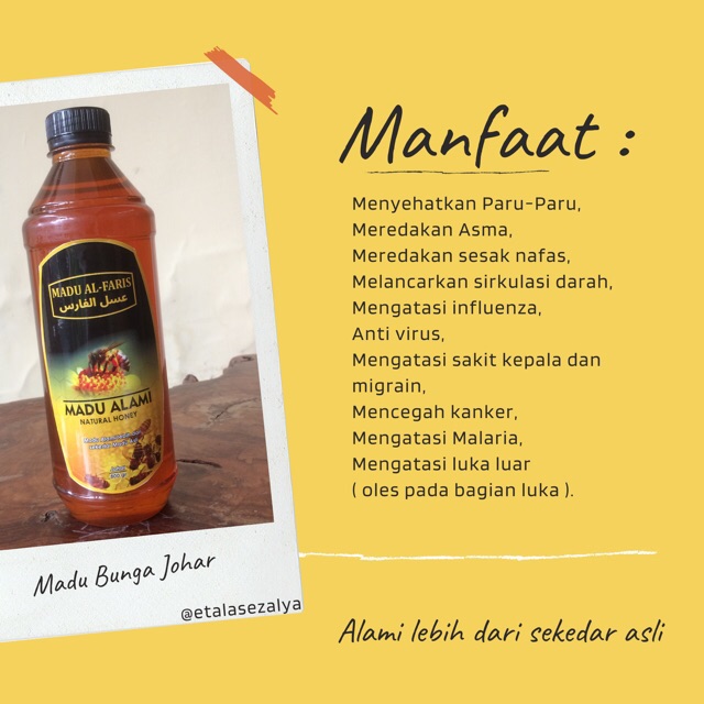 Jual Madu Al-Faris Bunga Johar ( kemasan 800gr ) | Shopee Indonesia