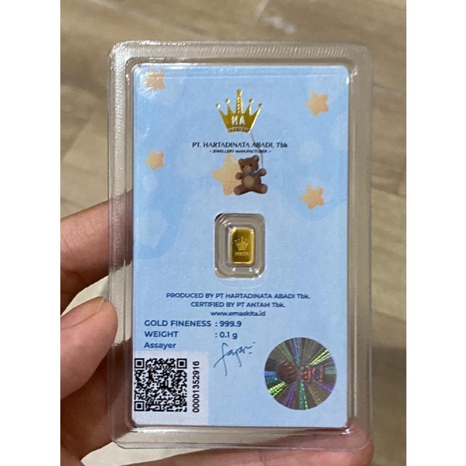 Jual Micro Gold Antam Hartadinata kado baby boy edition | Shopee Indonesia