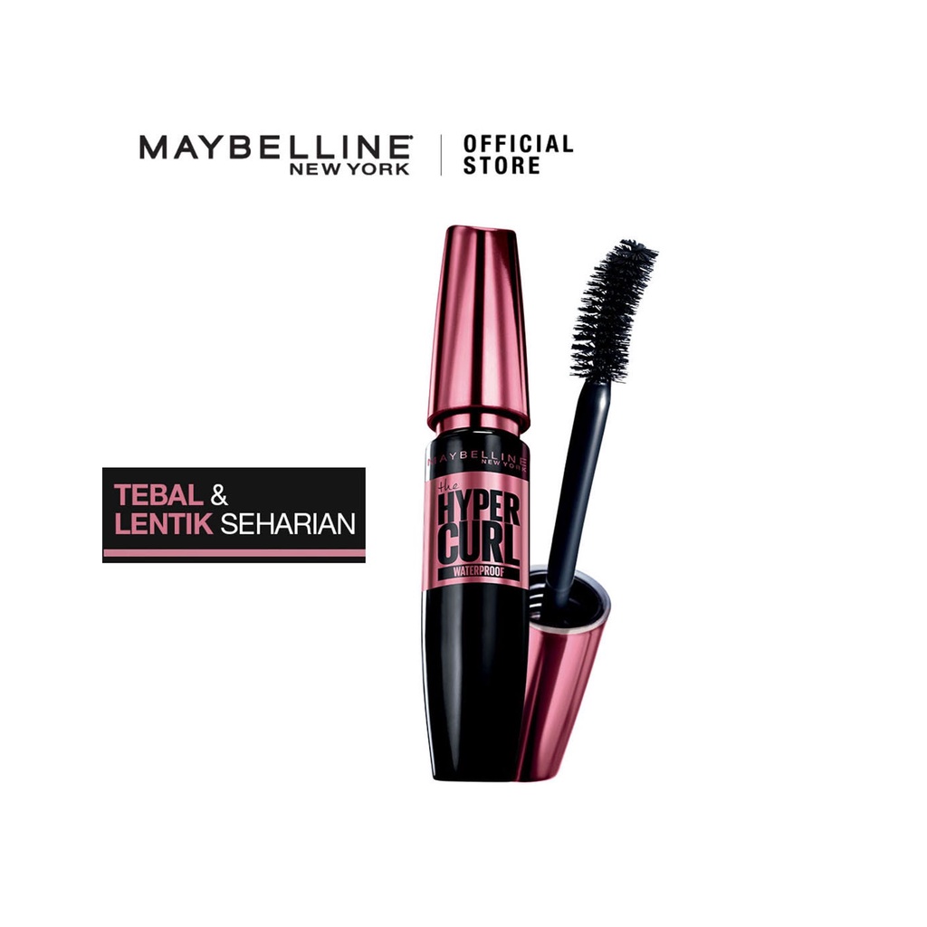 Jual Maybelline Express Hyper Curl Mascara Waterproof Black 100897908 ...