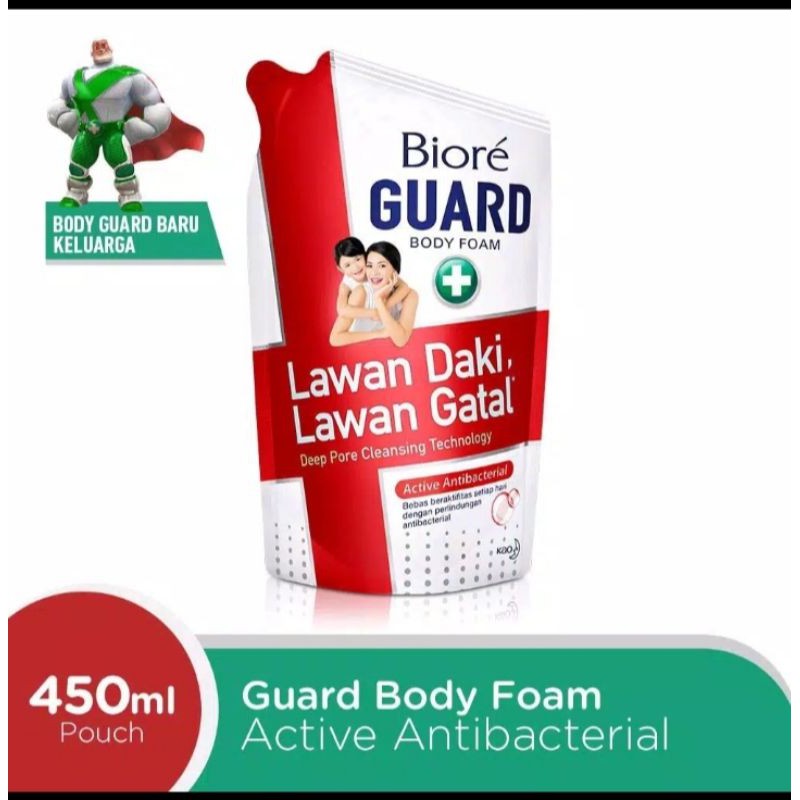 Jual BIORE GUARD BODY WASH LAWAN DAKI LAWAN GATAL 450 ML ( MERAH ...