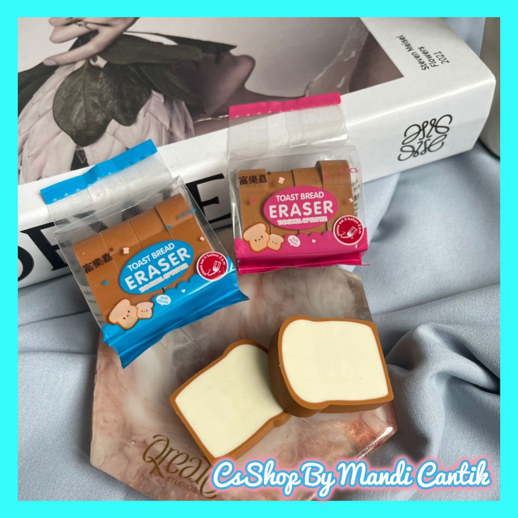 Jual Ready Penghapus Bentuk Roti Tawar Unik Lucu Hapusan Bentuk Roti ...