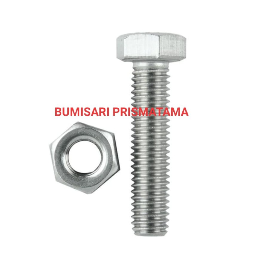 Jual BAUT MUR NC 3/4" X 2 1/2" GALVANIS / BAUT INCHI GALVANIS | Shopee ...