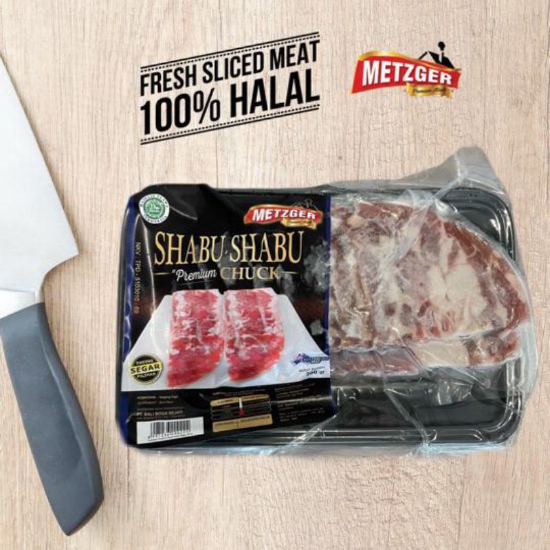 Jual DAGING SAPI HALAL SHABU PREMIUM CHUCK AUSTRALIAN BEEF METZHER 200g ...