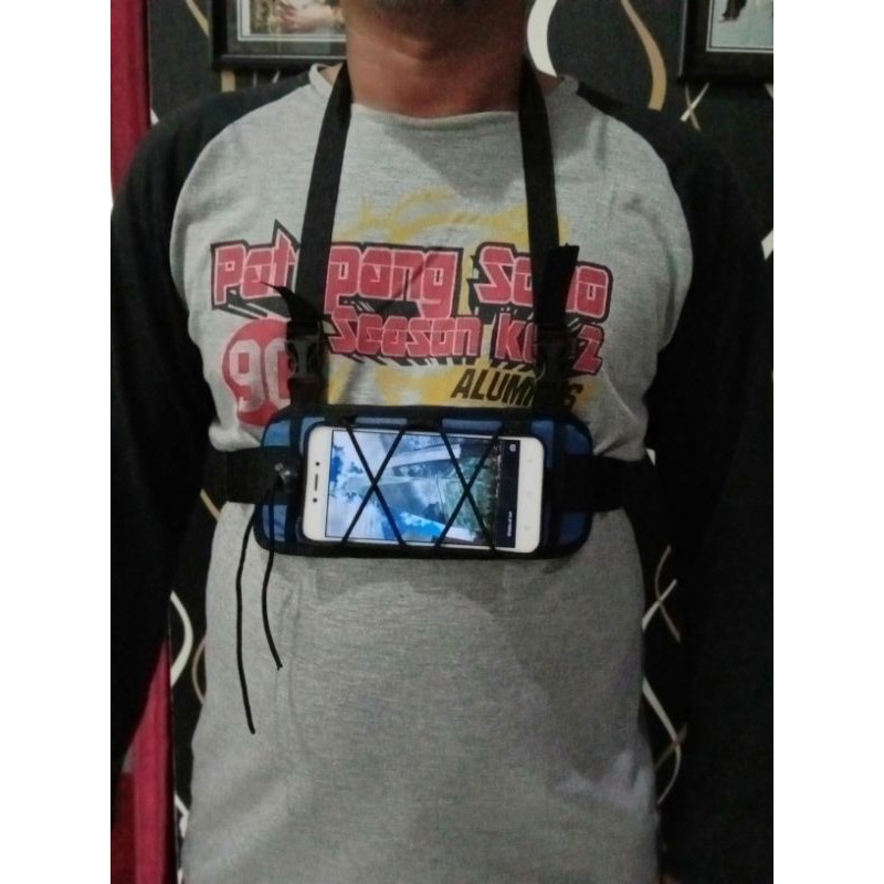 Jual Chest Belt 2 in1 HP Holder HP Chest Strap tempat hp dada vlog dan ...