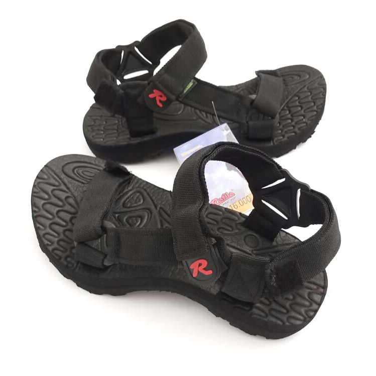 Jual Baselo Sandal Gunung/ Sandal Gunung Rafila Original/Sandal Pria Outdoor Hitam Polos ...