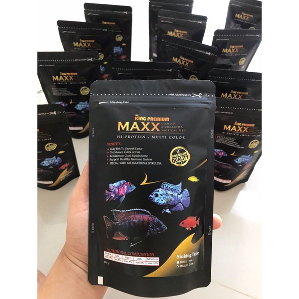 Jual Pelet Ikan KING PREMIUM MAXX SINKING CICHLID CICHLASOMA TROPICAL ...