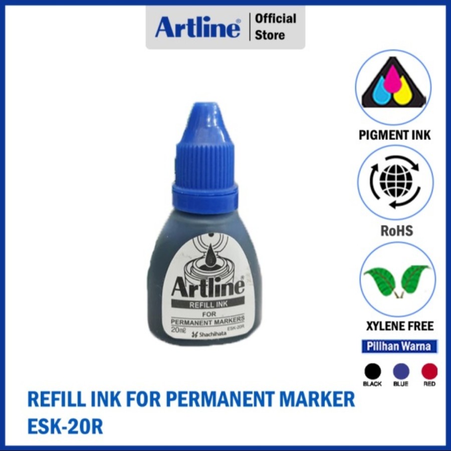 Jual ARTLINE Tinta Isi Ulang Refill Ink Spidol Permanent Marker ESK-20R ...