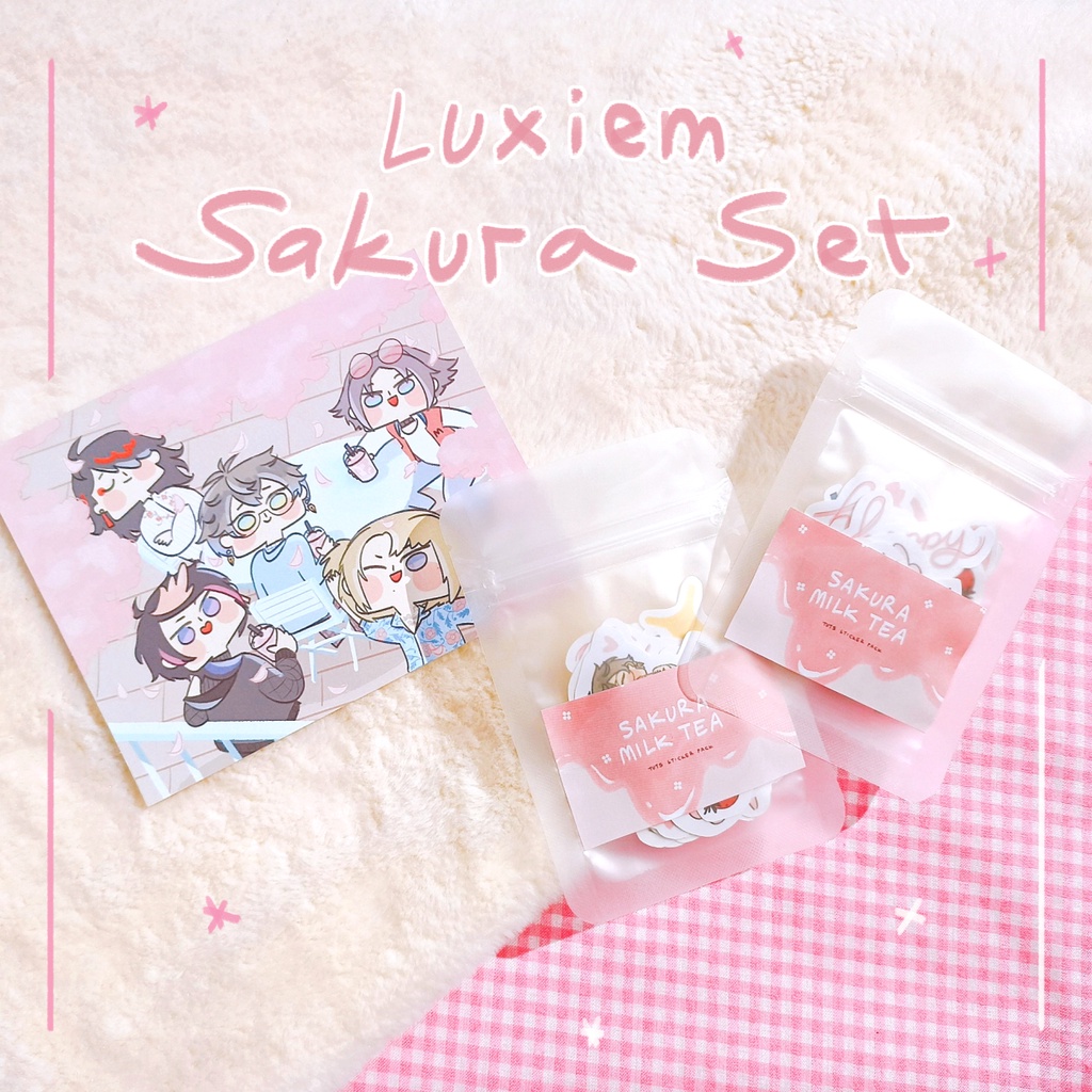 Jual SAKURA Set Luxiem Artprint Sticker Pack Nijisanji Kartu Pos ...
