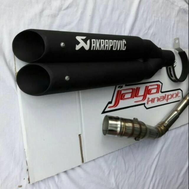Jual Knalpot Akrapovic Double Black Doff Full Set N Max, Aerox,Vario ...
