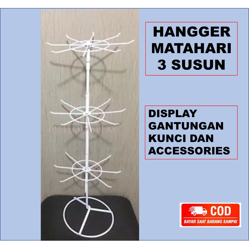 Jual Rak display gantungan kunci 2 susun putar dan 3 susun | Shopee ...