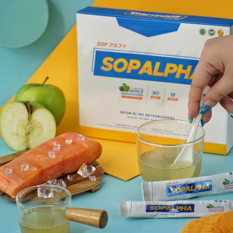 Jual SOPALPHA 1 BOX ISI 18 SACHET BPOM HALAL BIOBOOST SOP ALPHA SOPALPA ...