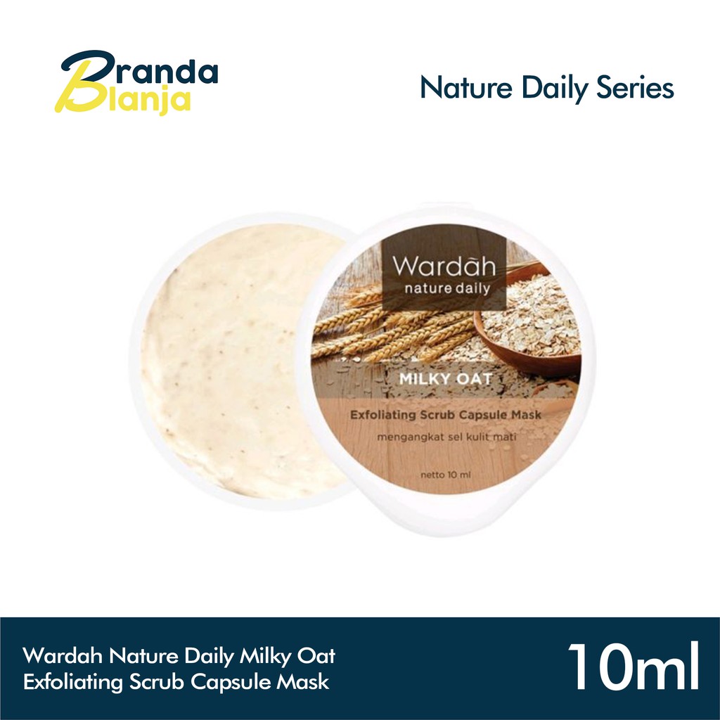 Jual Wardah Nature Daily Milky Oat Exfoliating Scrub Capsule Mask 10ml ...