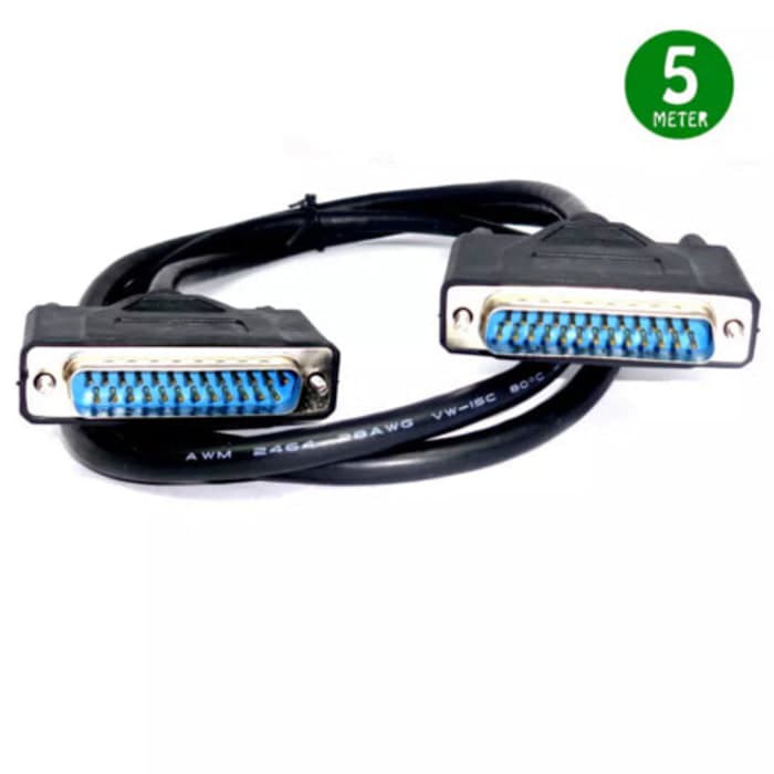 Jual Kabel Serial 25 Pin Male To Male Paralel Printer 5 Meter | Shopee ...