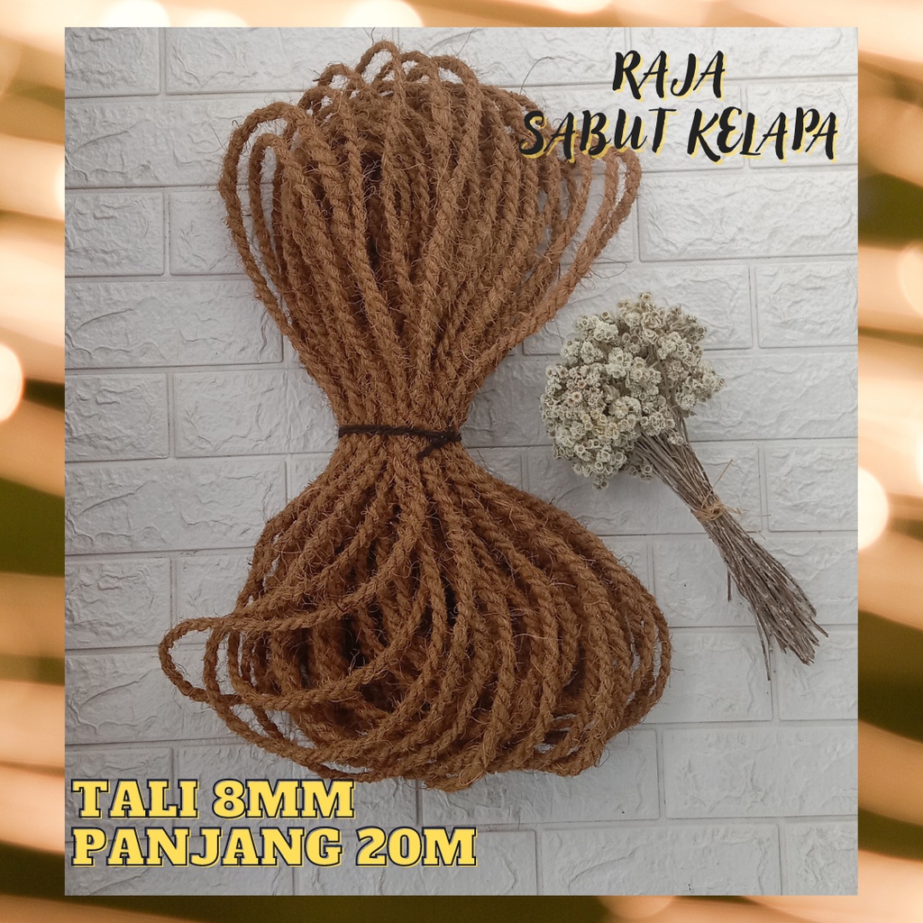 Jual tali ikat anggrek 8mm panjang 20m tali sabut kelapa tali cakaran ...