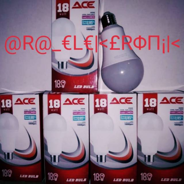 Jual LAMPU ACE LED 18 WATT SUPER TERANG | Shopee Indonesia
