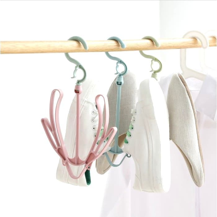 Jual Shoes Hanger Gantungan Jemur Sepatu Sandal Kait Multifungsi Tempat ...
