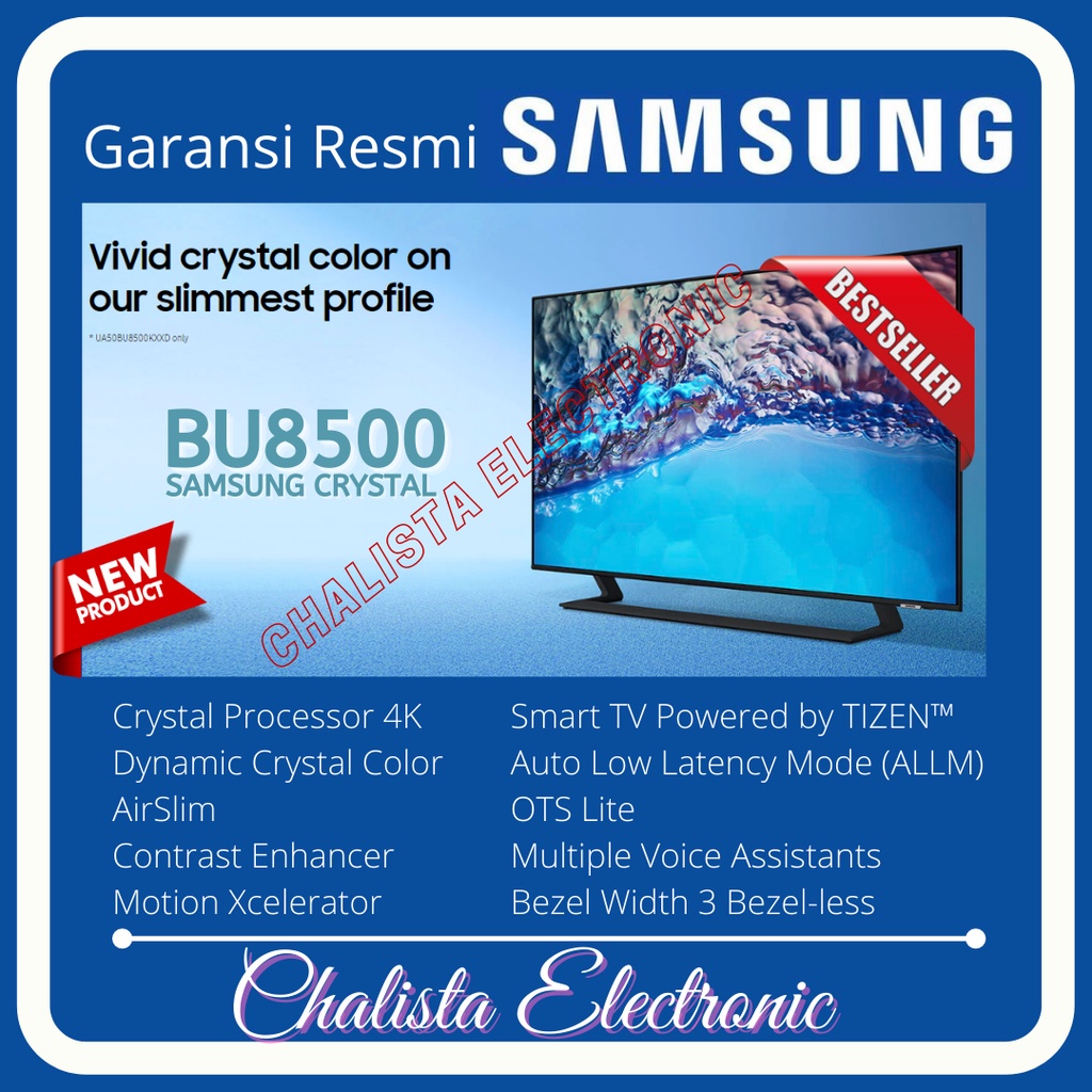 Jual SAMSUNG 55BU8500 CRYSTAL 4K UHD SMART TV 55 Inch UA55BU8500KXXD (2022) | Shopee Indonesia