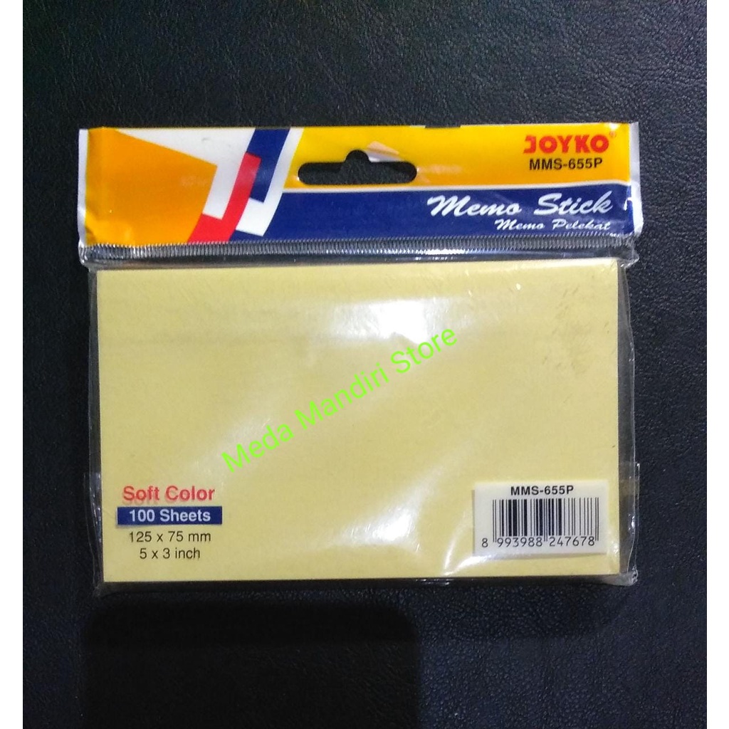 Jual Memo Sticky Note Post it Joyko 655 Kuning (125 x 75 mm) | Shopee ...
