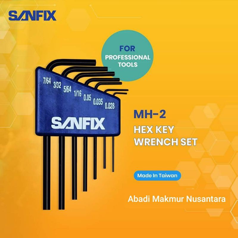 Jual SANFIX MH-2 Hex Key Wrench Set (Kunci L Mini) | Shopee Indonesia