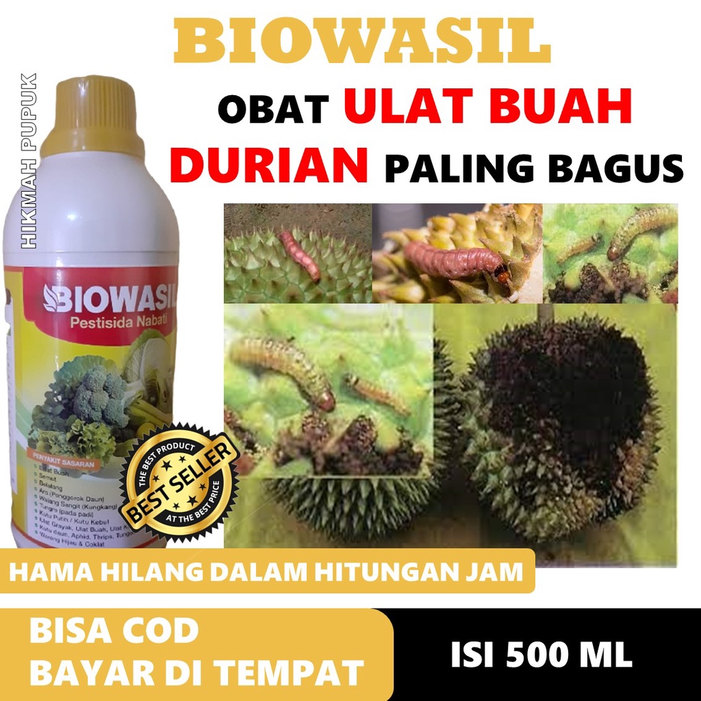 Jual PRODUK- (MURAH) BIOWASIL OBAT PEMBASMI HAMA ULAT BUAH DURIAN ...