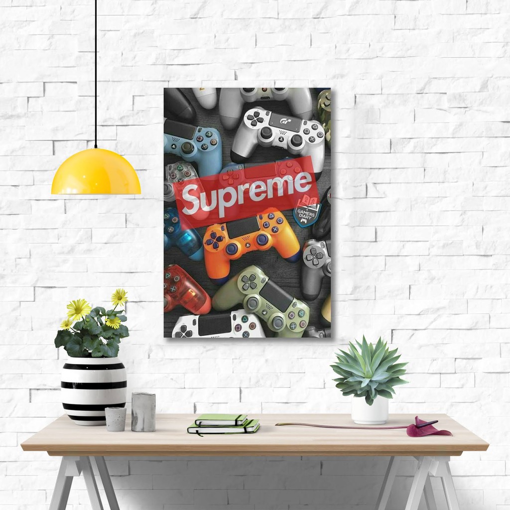 Jual Poster kayu hiasan dinding - supreme x controller | Shopee Indonesia