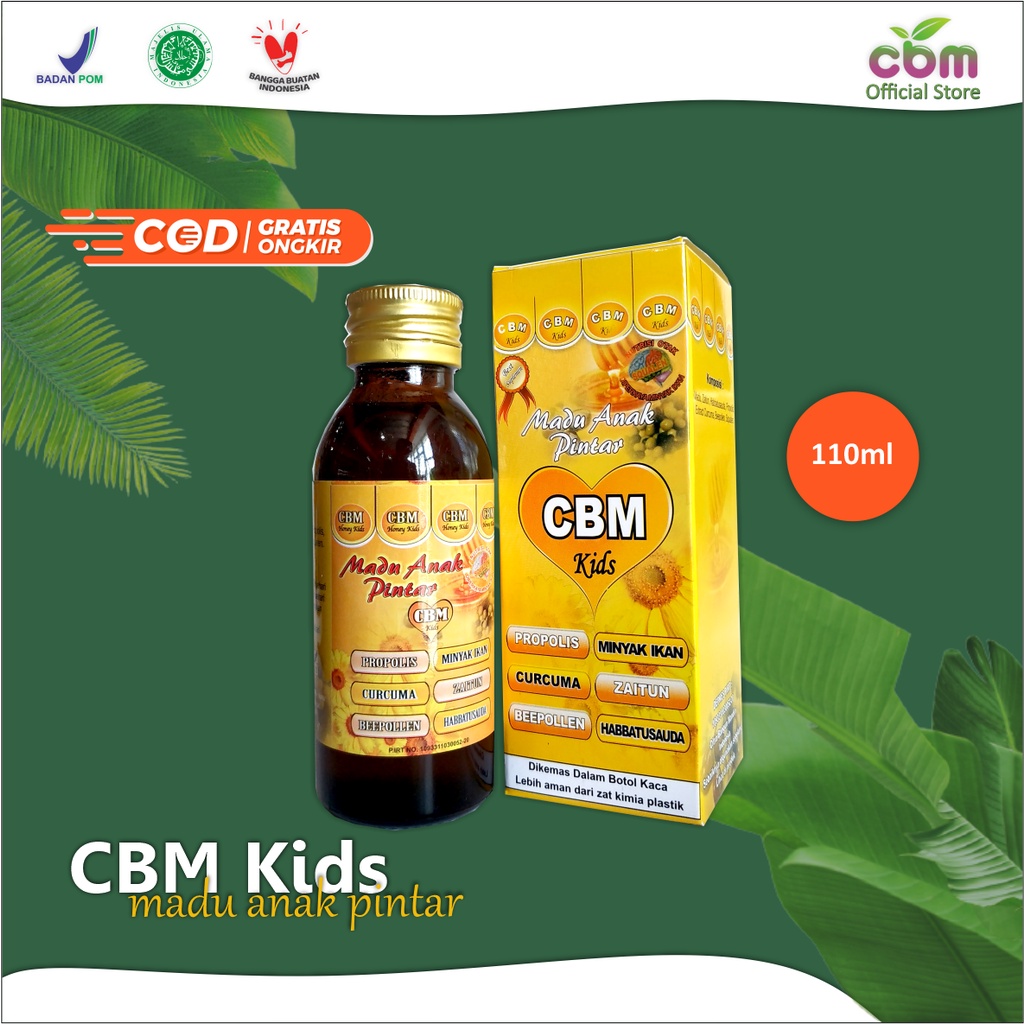 Jual Madu Anak Pintar CBM KIDS Original Isi 110 ml | untuk Penambah Nafsu Makan dan Perkembangan ...
